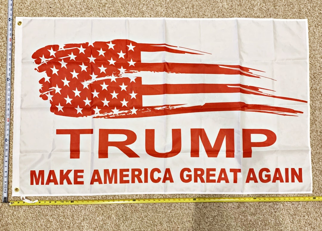 Donald Trump Flag FREE SHIPPING Red Half Flag Make America - Etsy
