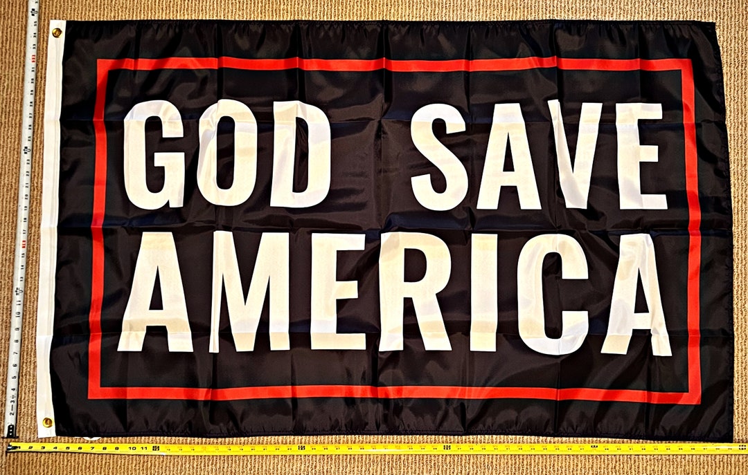 Jesus Flag FREE SHIPPING God Save America Black Plain Love Save America ...