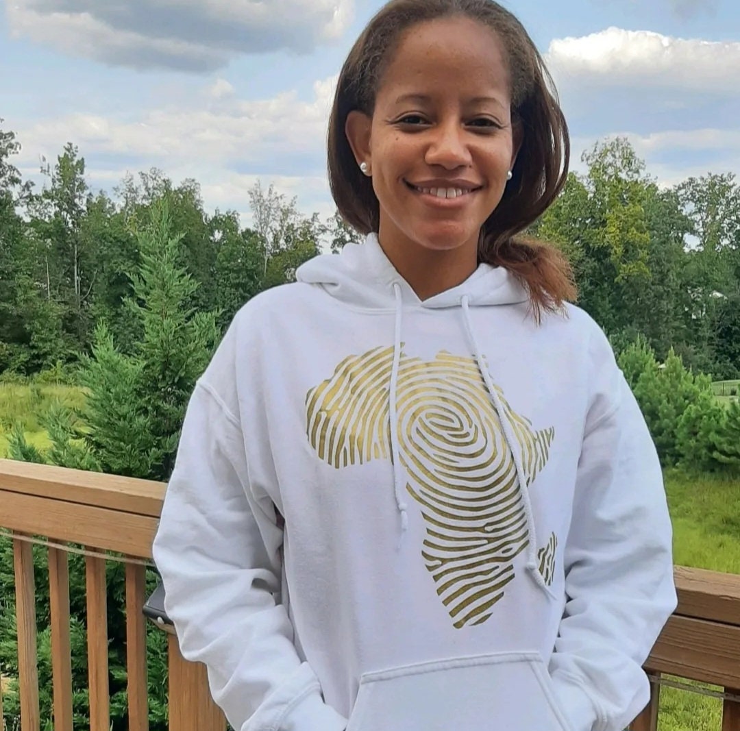 Africa Fingerprint Hoodie, Black History Hoodie, Black Pride Hoodie ...