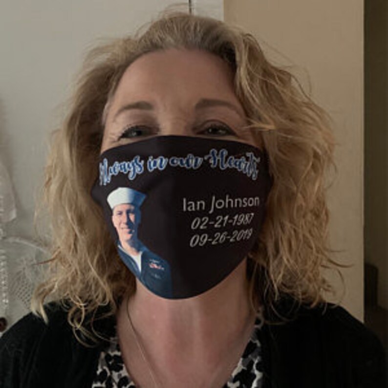 In Loving Memory Face Mask Memorial Mask Custom Face Mask - Etsy
