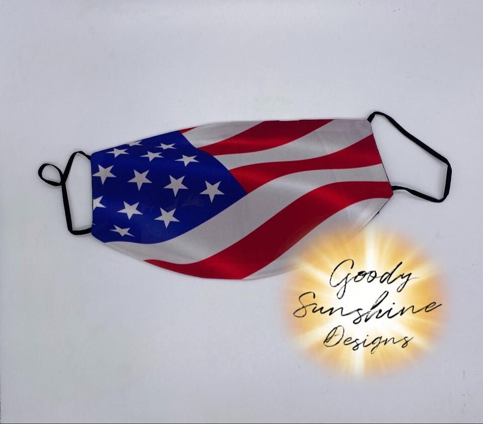 American Flag Face Mask American Flag Face Covering Faded - Etsy