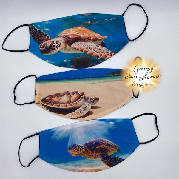 Sea Turtle Face Mask - Etsy