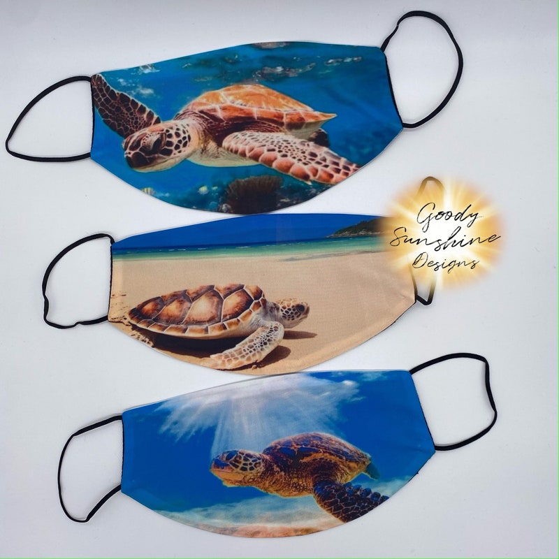 Sea Turtle Face Mask - Etsy
