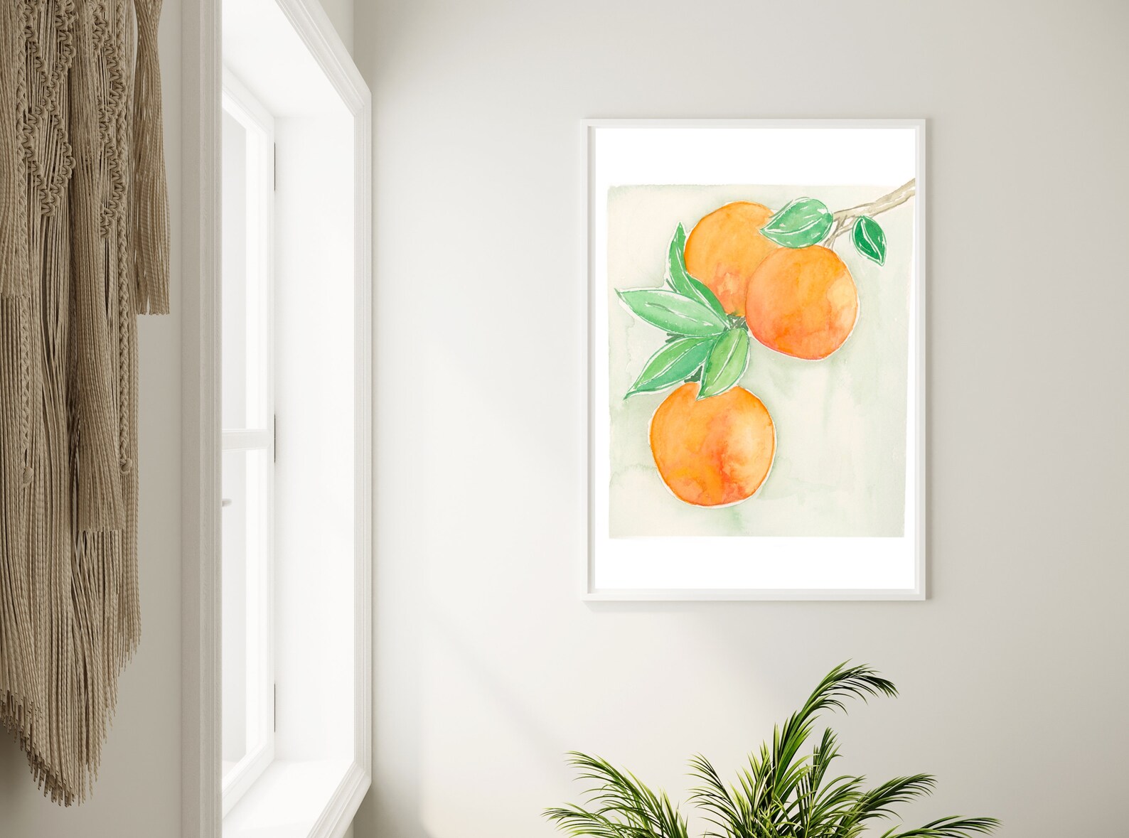 Artful Oranges Print, Oranges Watercolor Illustration, Fruit ...