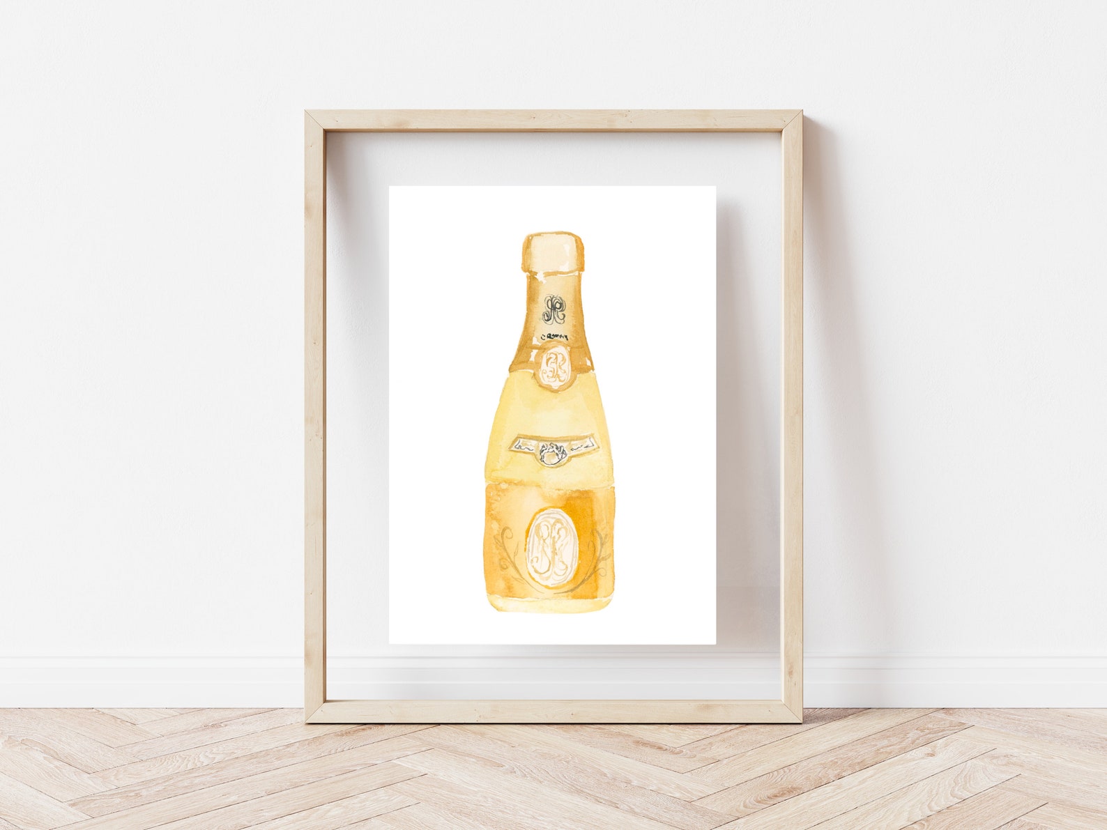 Champagne Bottle 5 Printable Wall Art, Champagne Wall Art, Champagne ...