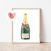 Champagne Bottle 2 Printable Wall Art, Champagne Wall Art, Champagne ...