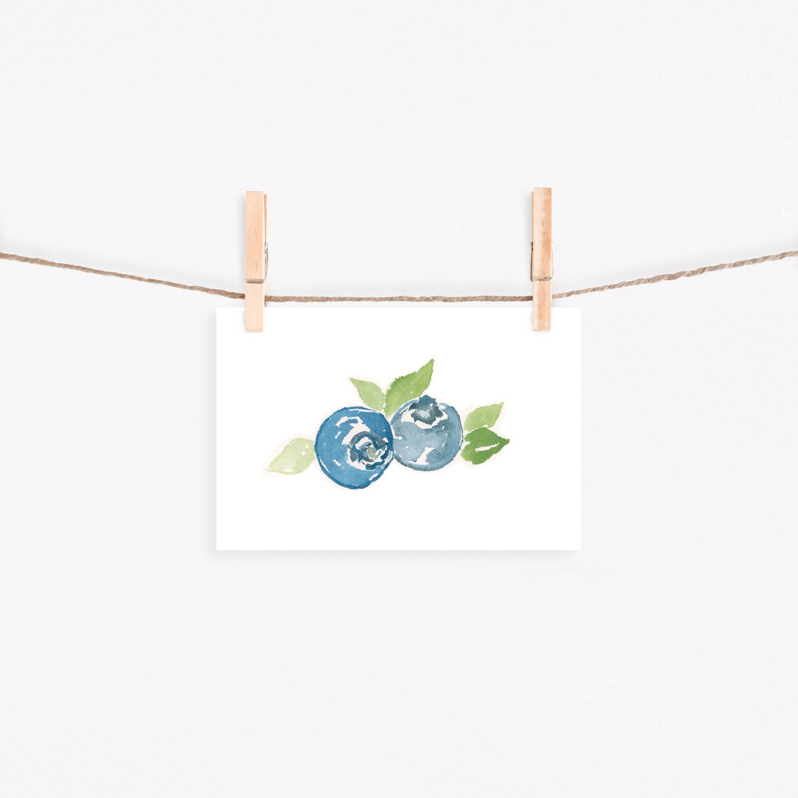 Blueberry Duo Print, Blueberry Watercolor, Blueberry Printable Art ...