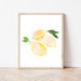 Lemon Trio Print, Lemon Watercolor Printable, Lemon Watercolor Art ...