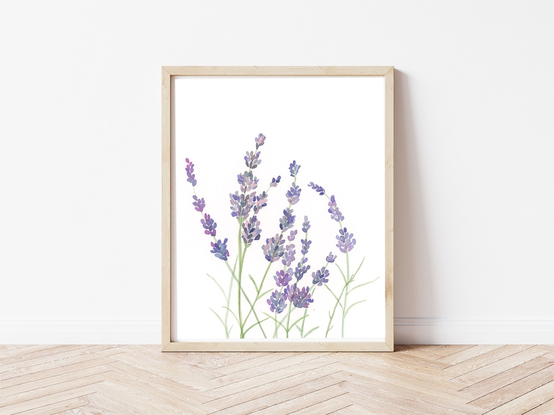 Lavender Flower Print, Lavender Art, Lavender Wall Decor, Lavender ...