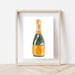 Champagne Bottle 2 Printable Wall Art, Champagne Wall Art, Champagne ...