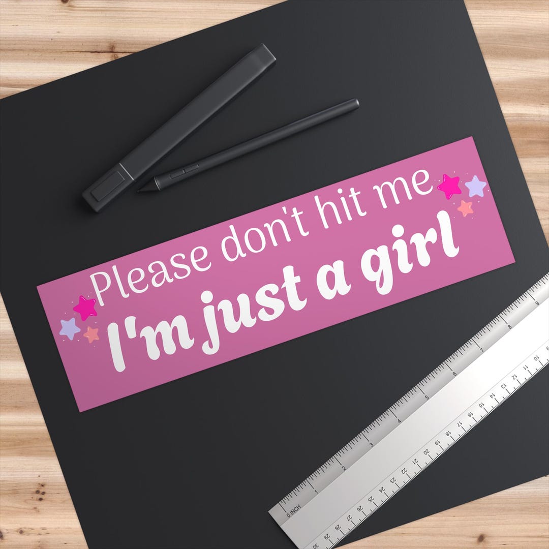 Funny Girly Bumper Sticker Cute Decal for Car, Laptop, Water Bottle ...