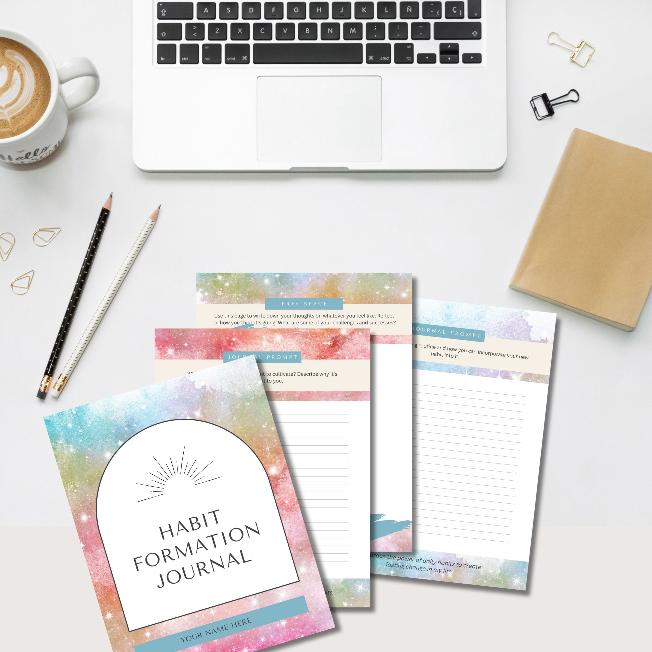 Editable Habit Formation Journal Canva Template Digital Download ...