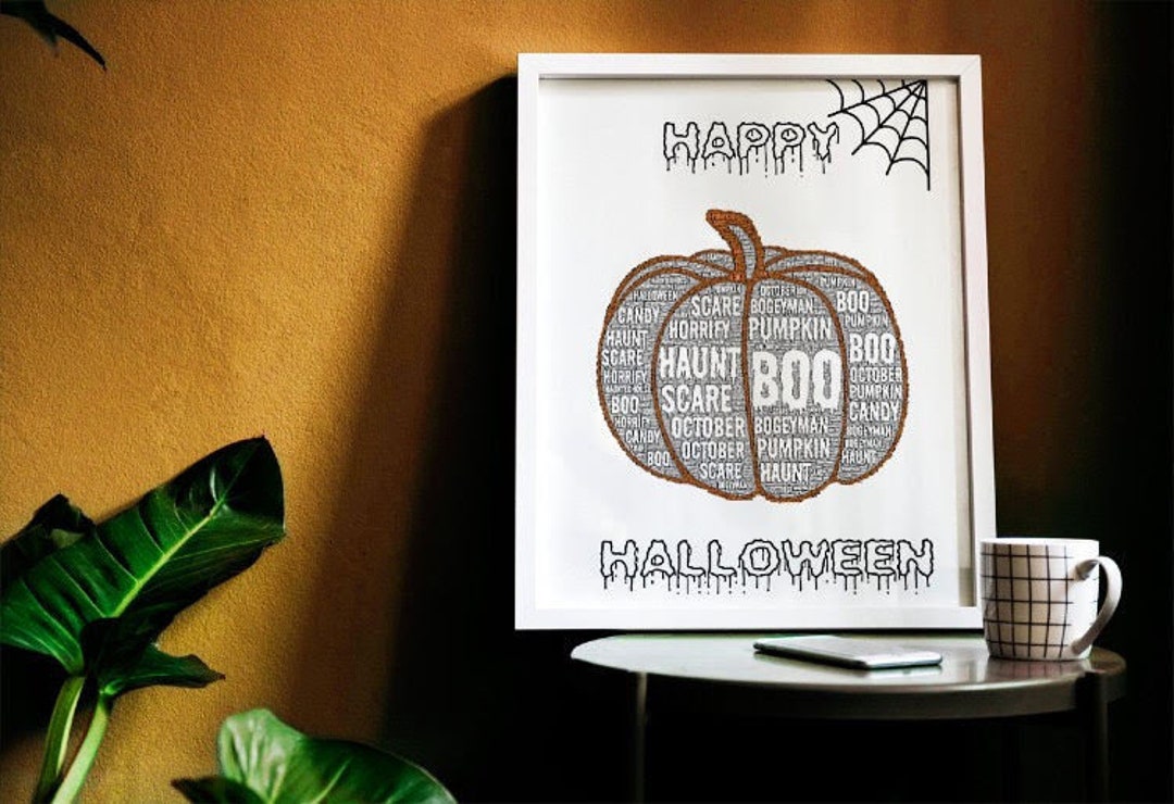 Halloween Printable/ Pumpkin Printable/ Halloween Decor/ - Etsy