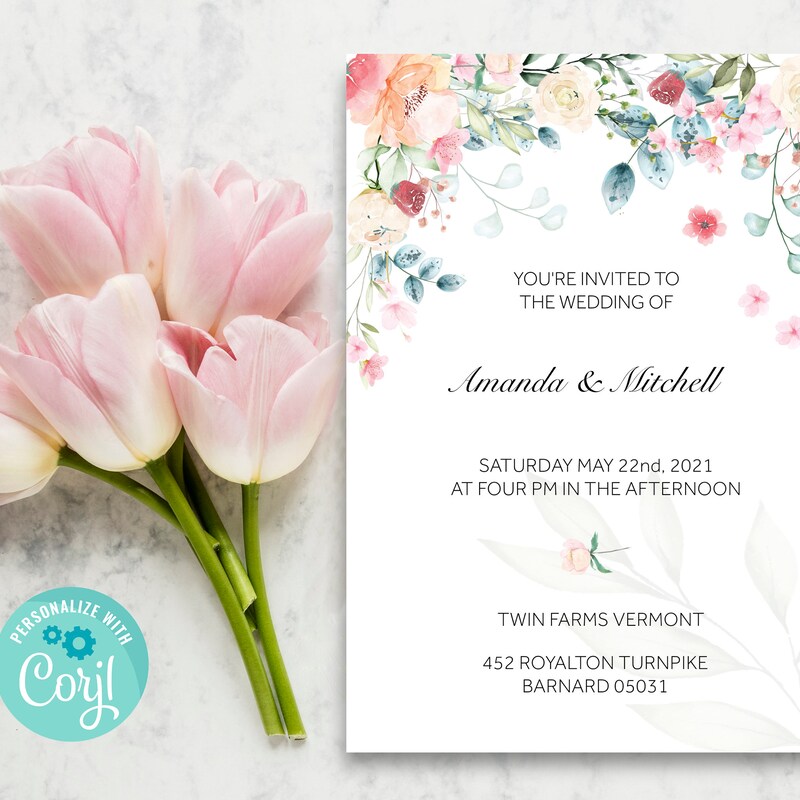Tulip Invitation - Etsy