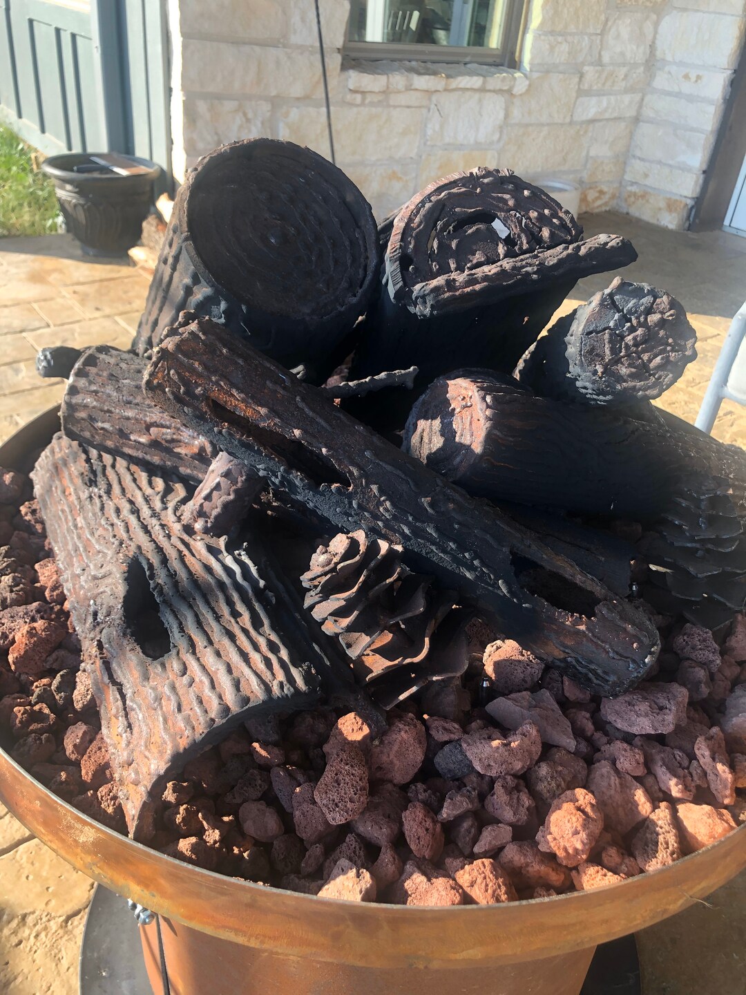 Steel Fire Logs - Etsy