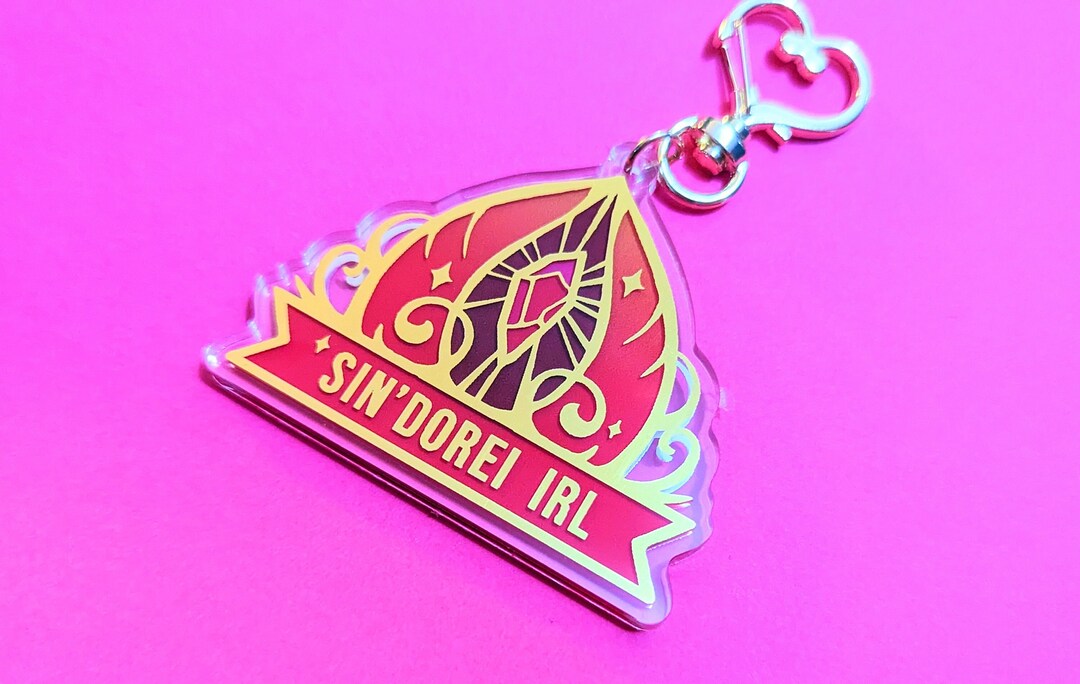 Sin'dorei IRL Gold Foil Acrylic Charm | Blood Elf | Warcraft | Gaming ...