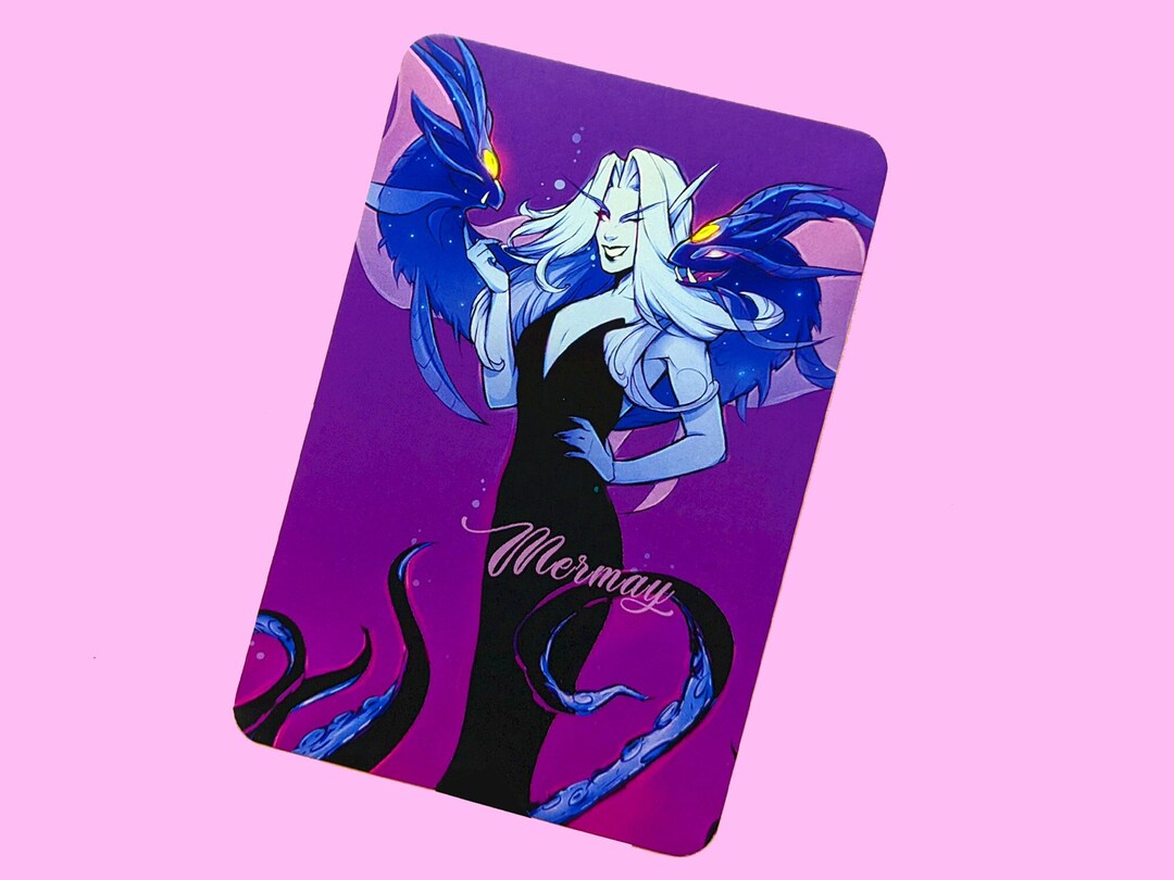 Mermay Void Elf Print | Mermaid | Villain | Warcraft-inspired - Etsy