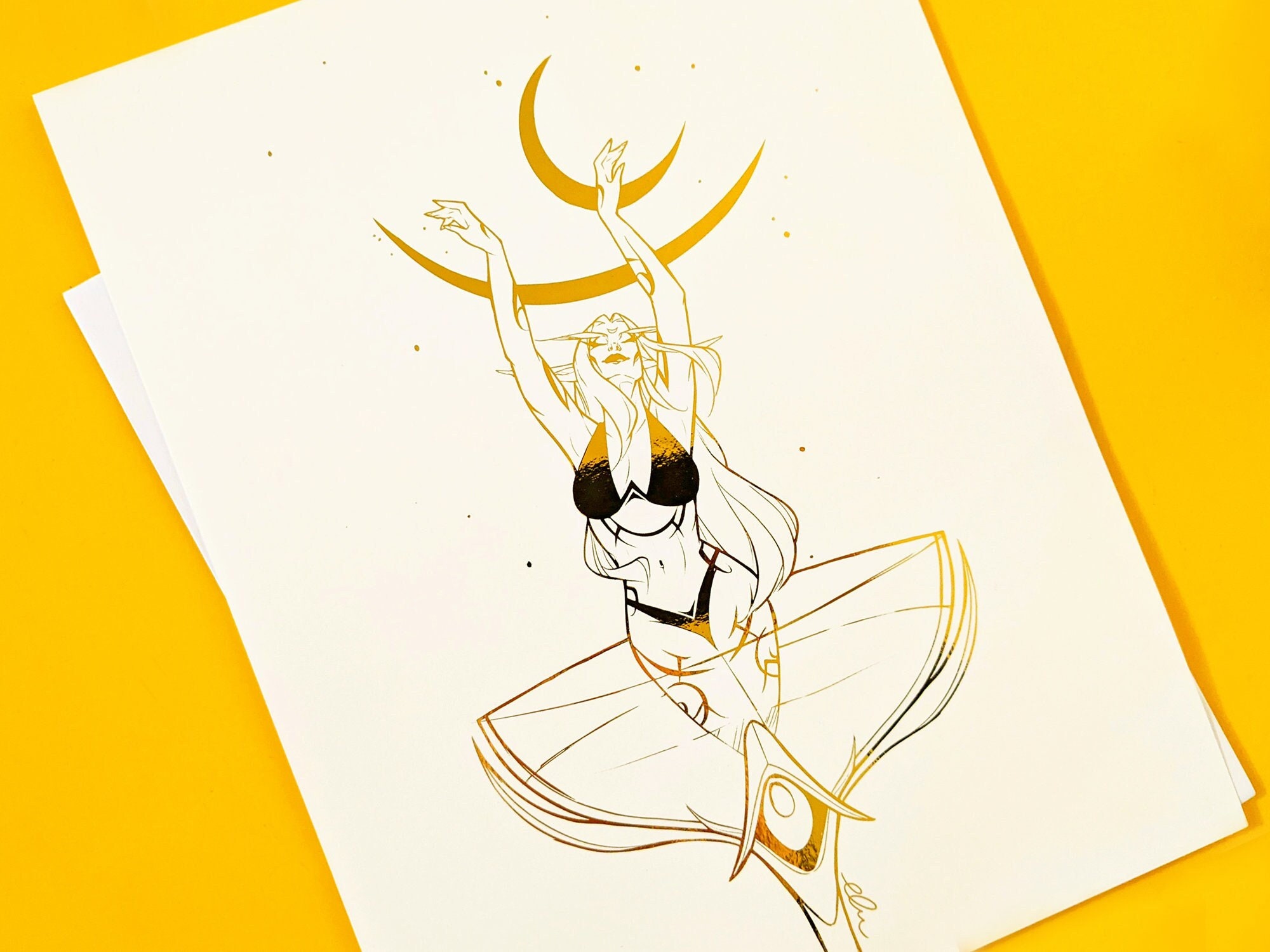 ADD-ON Gold Foil Line Art Print — Eluvianna