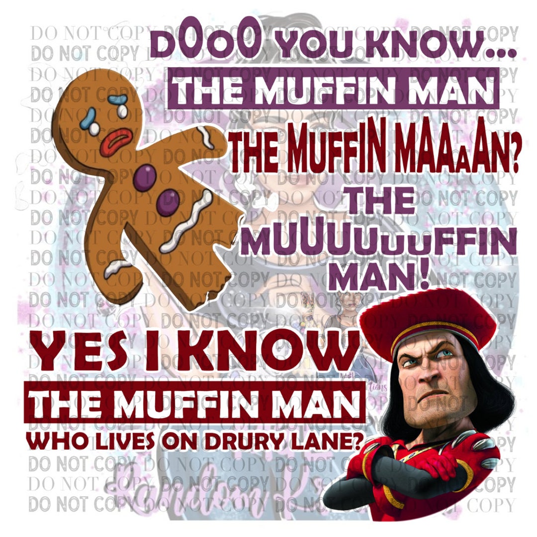 Do You Know the Muffin Man PNG - Etsy