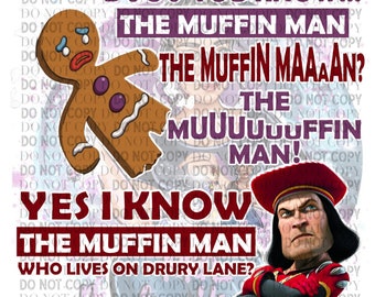 Do You Know the Muffin Man SVG Shrek Gingerbread Man Gingy Gumdrop ...