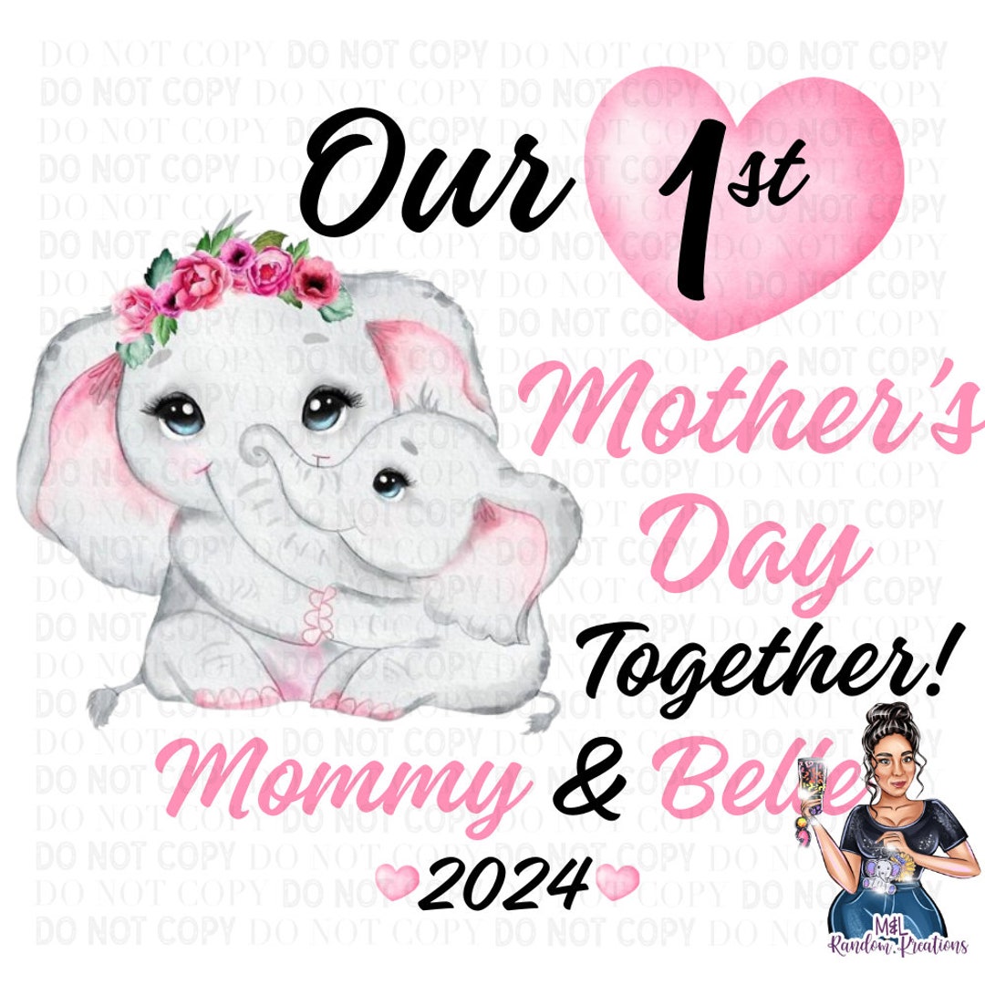 Our 1st Mother's Day Elephants PNG - Etsy