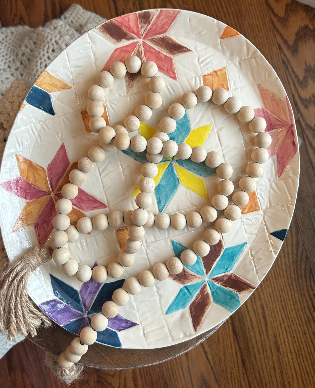 Decorative Quilt Tray, Quilt Pattern Ceramic Mug, Pottery, Handmade ...