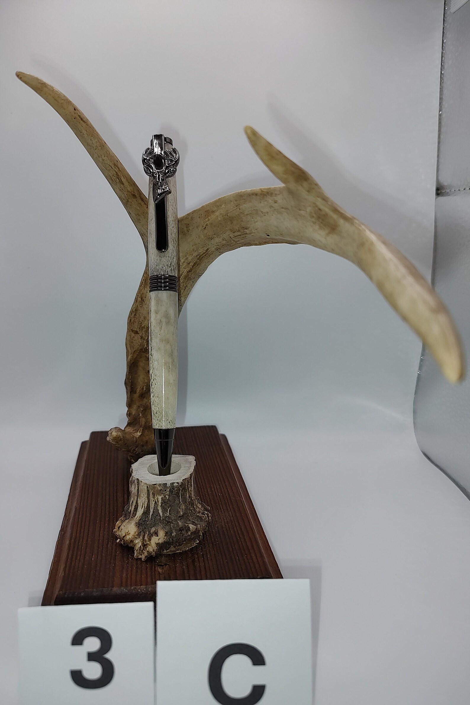 White Tailed Deer Antler Pen With Desk Stand - Etsy
