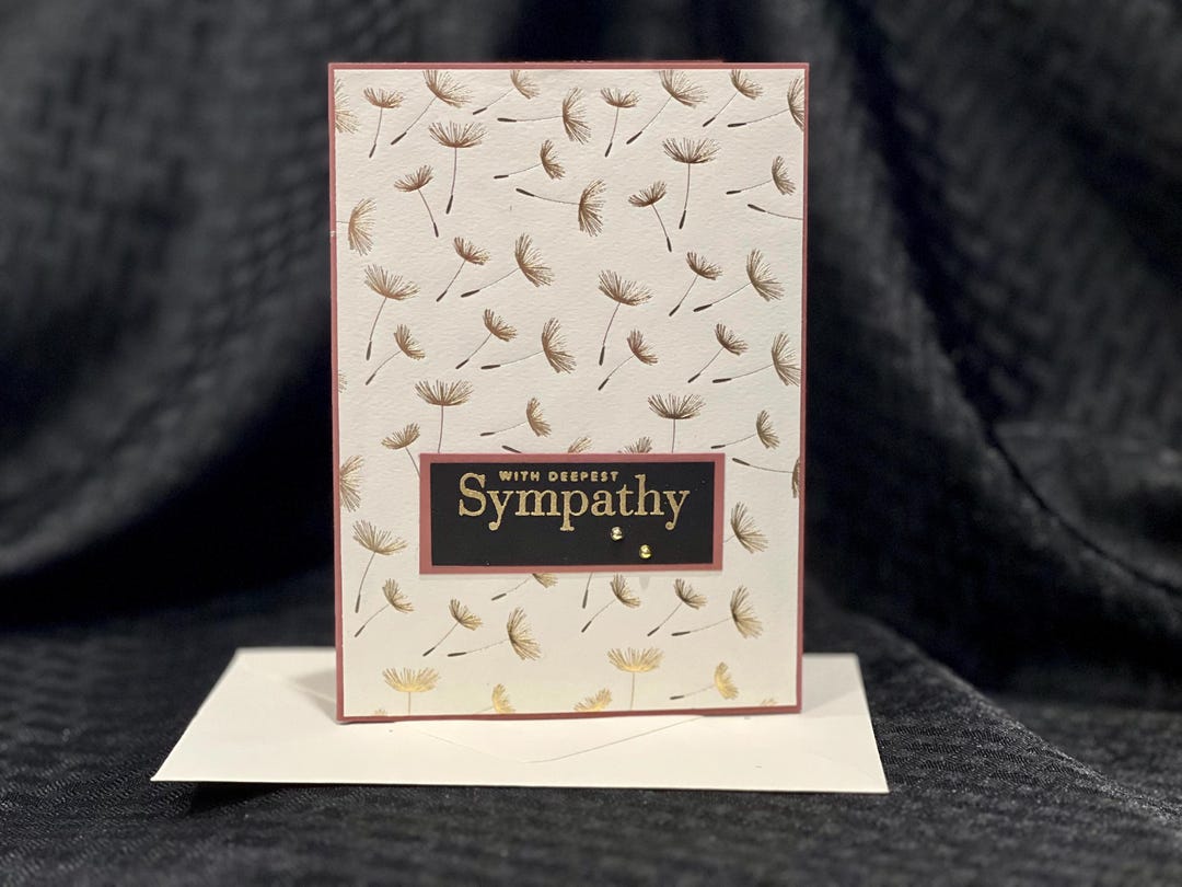 Sympathy Card, Dusty Rose Colored Handmade Sympathy Card With ...