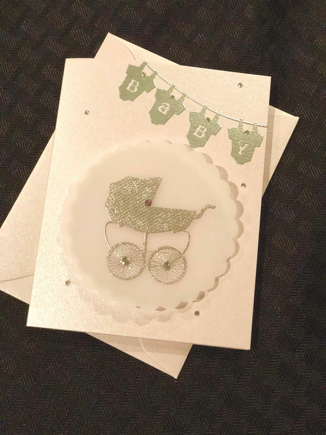 Pink Baby Card | Greeting Card Handmade | Baby Girl Shower Card | Baby ...