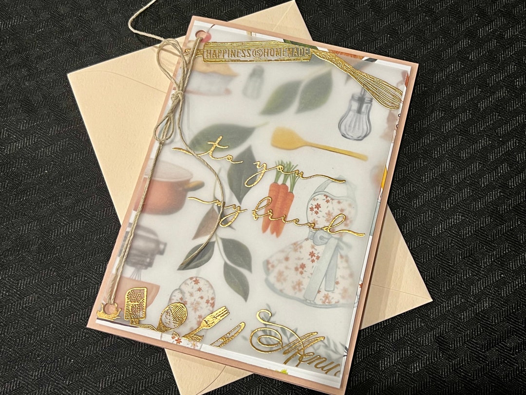 Cooking Themed Greeting Card | Handmade Card for a Friend | Baking Gift ...