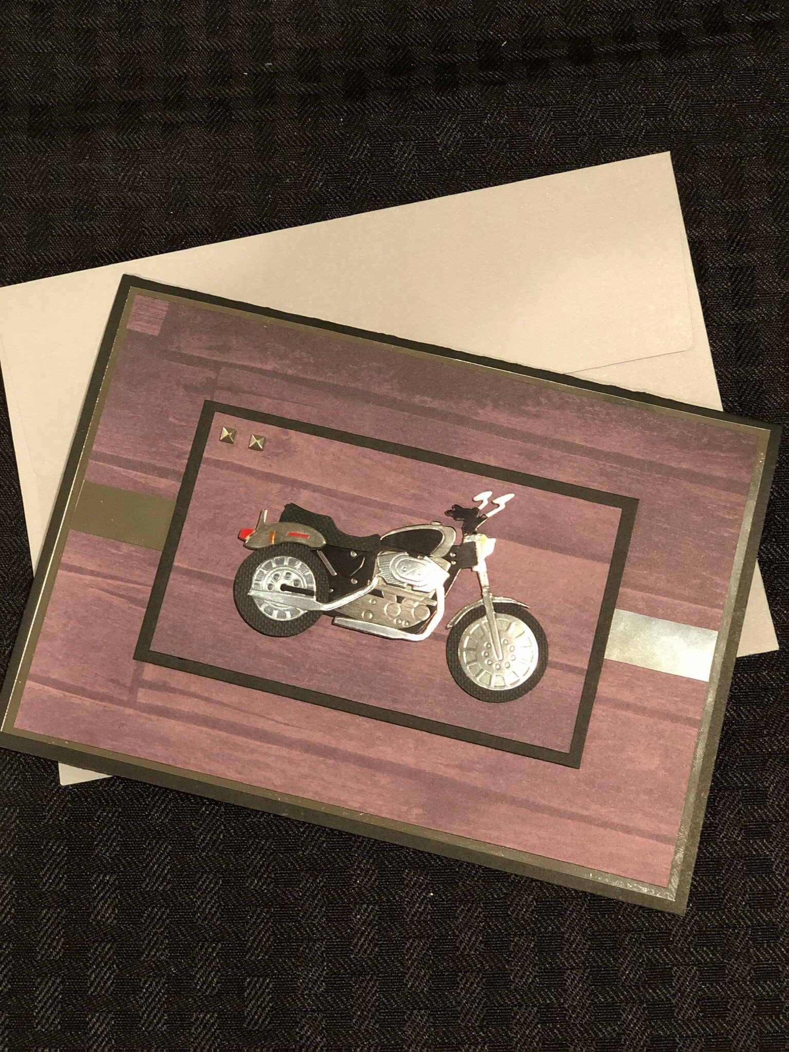 Motorcycle Greeting Card / Handmade Greeting Card / Masculine Card ...