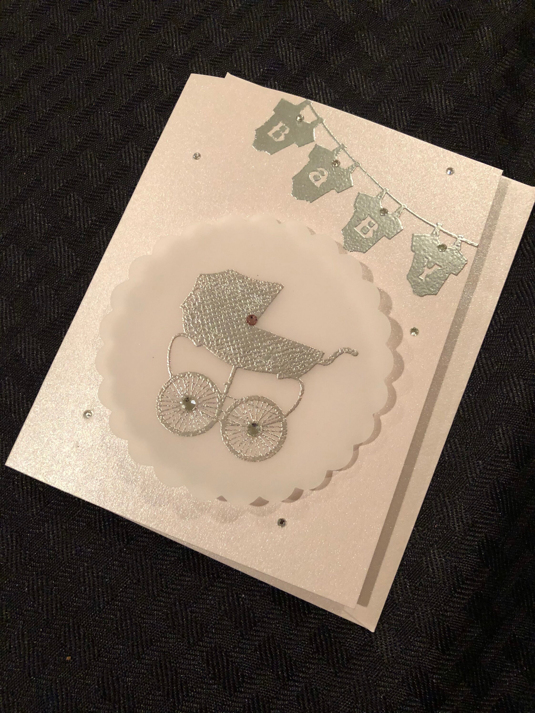 Pink Baby Card Greeting Card Handmade Baby Girl Shower - Etsy UK