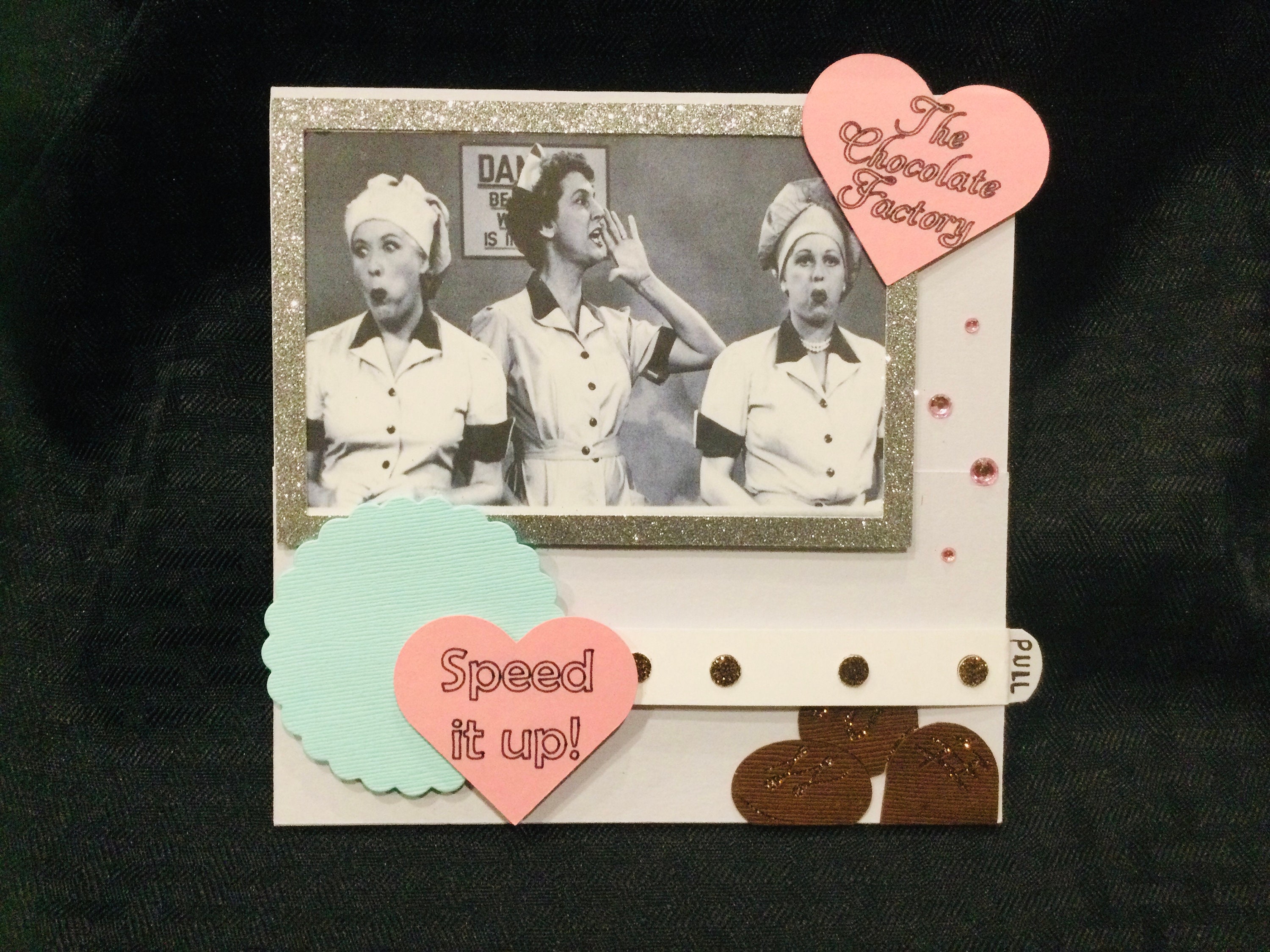 I Love Lucy Card I Love Lucy Chocolate Factory Card Lucy and Ethel ...