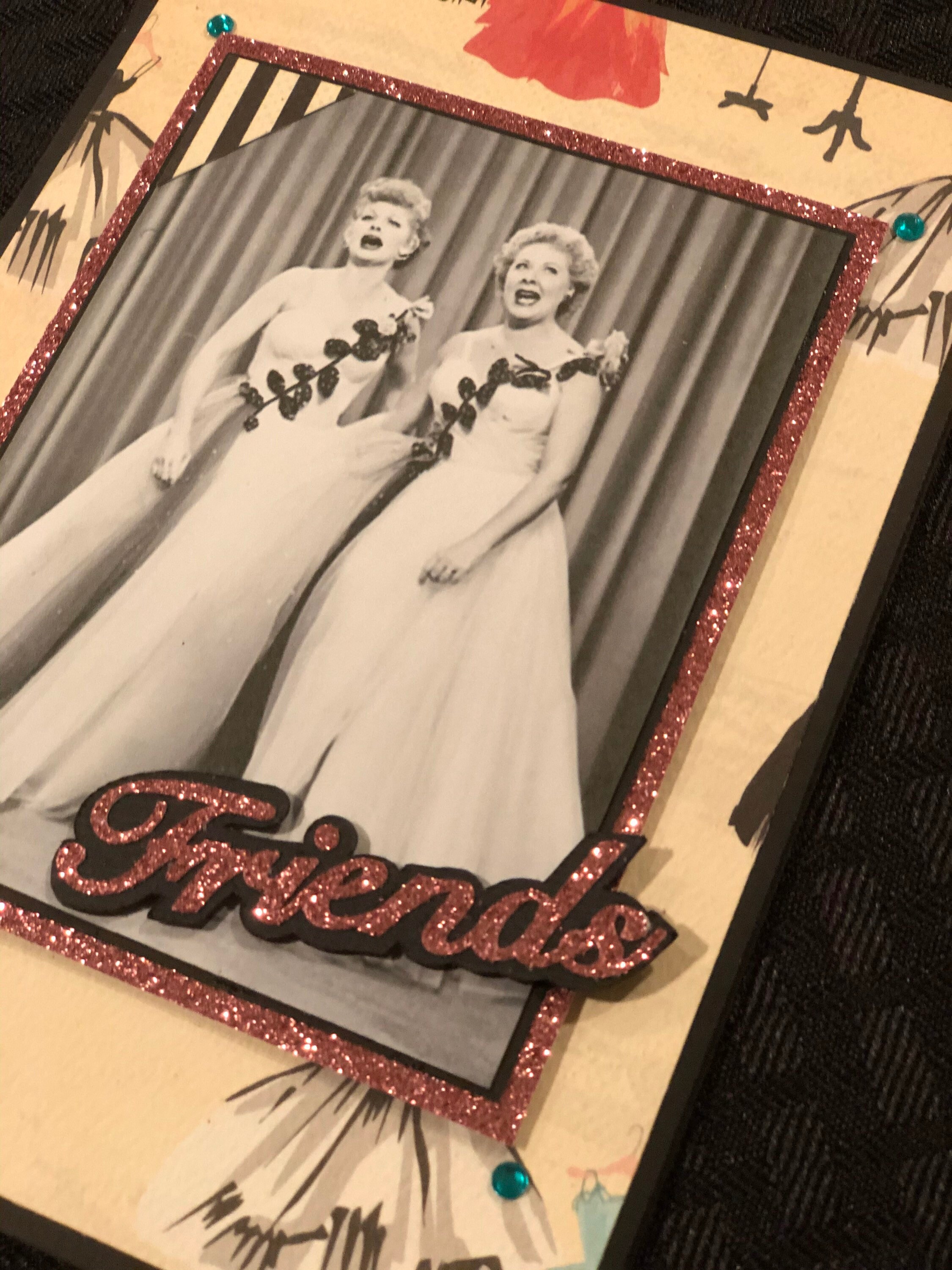 I Love Lucy Card | Handmade Greeting Card | Lucy and Ethel Friendship ...