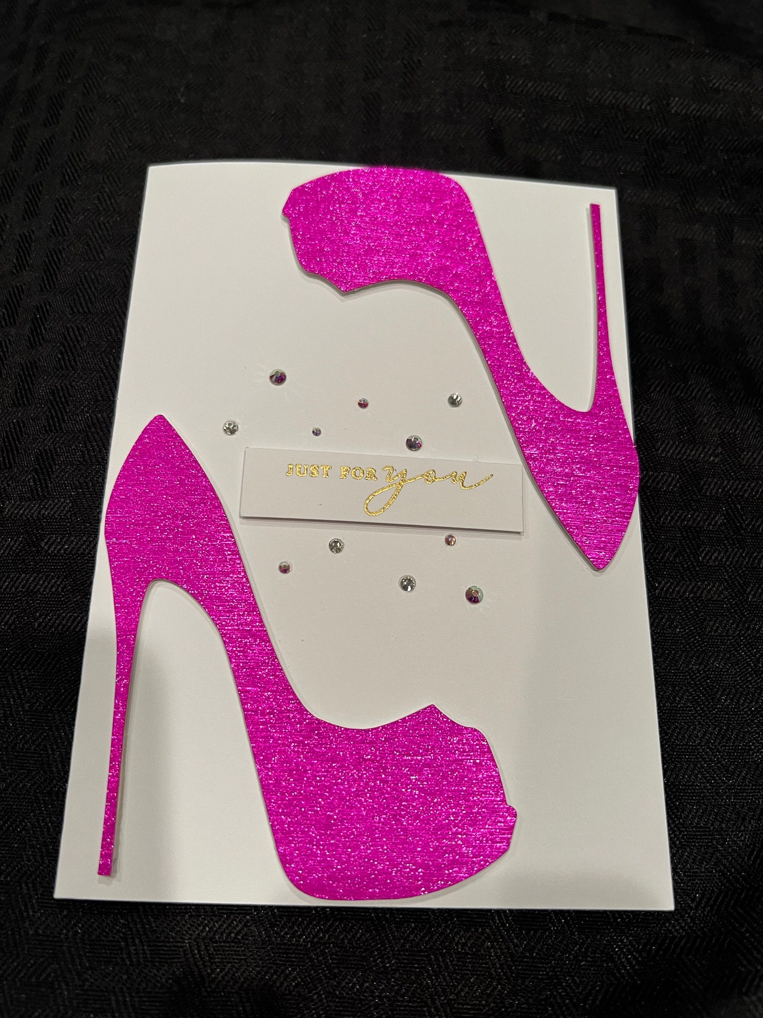 High Heel Shoe Card | Handmade Card | Pink Shoes Greeting Card | Barbee ...