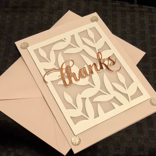 Fancy Thank You Card - Etsy