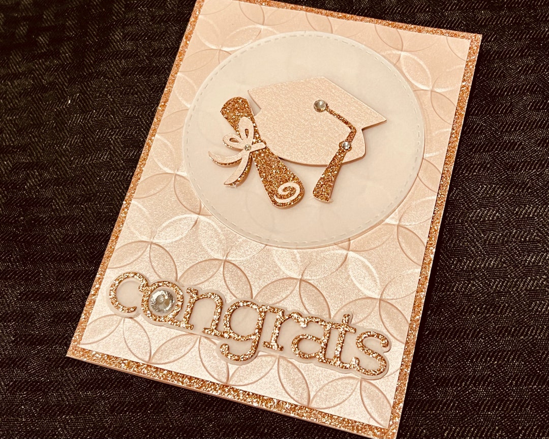 Pink Graduation Card, Handmade, Congratulations Graduate, 2024 Grad ...