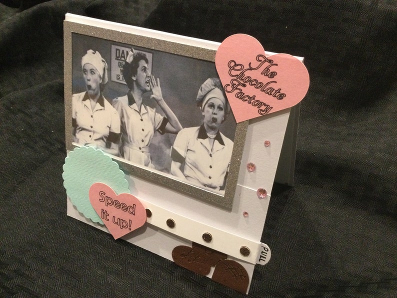 I Love Lucy Card I Love Lucy Chocolate Factory Card Lucy and Ethel ...