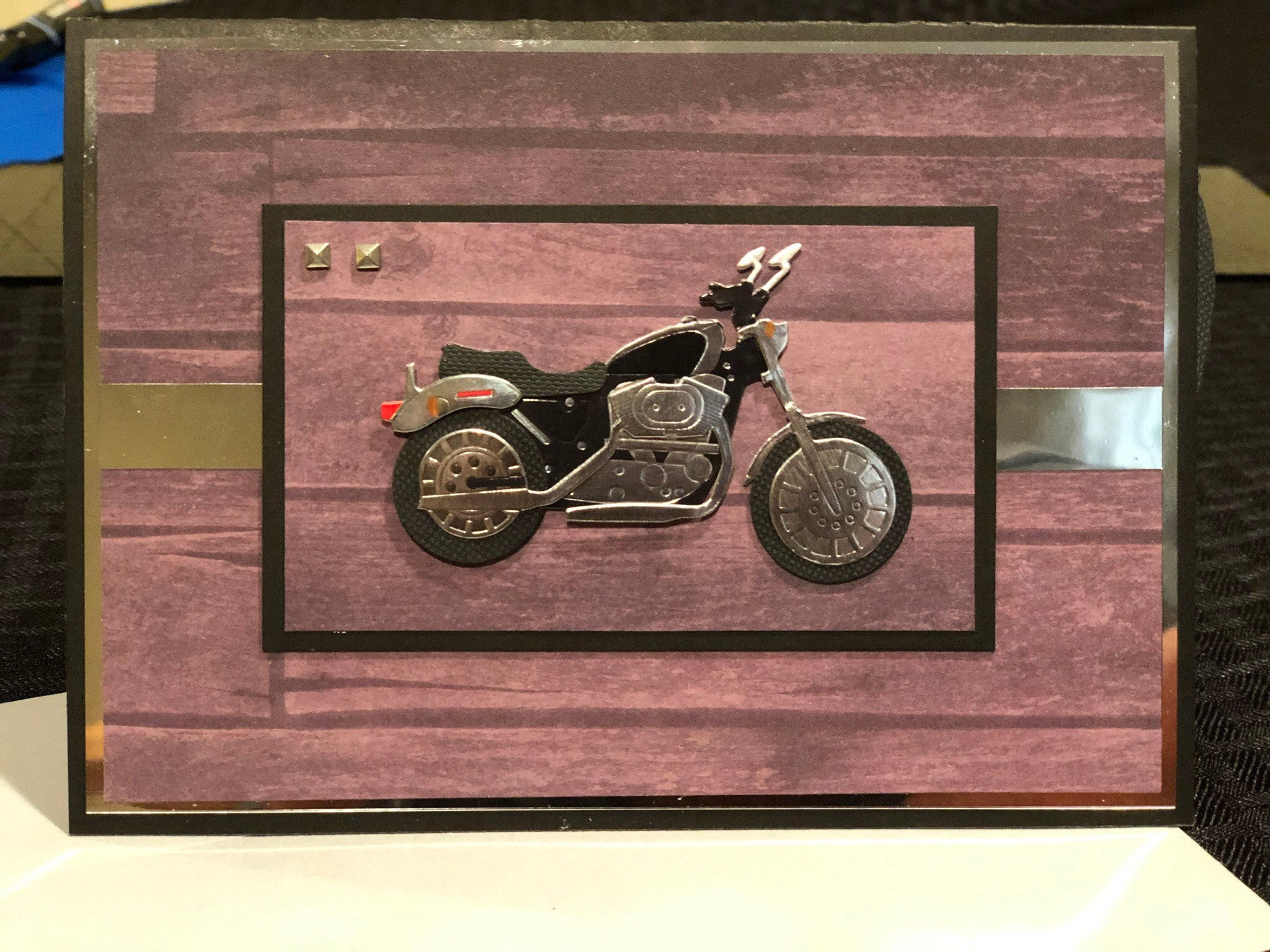 Motorcycle Greeting Card / Handmade Greeting Card / Masculine Card ...