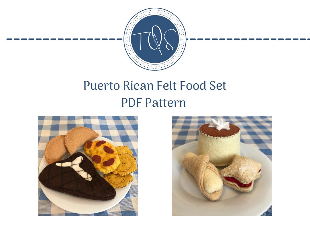 Puerto Rican Felt Food Sewing Pattern (PDF Pattern) - Etsy