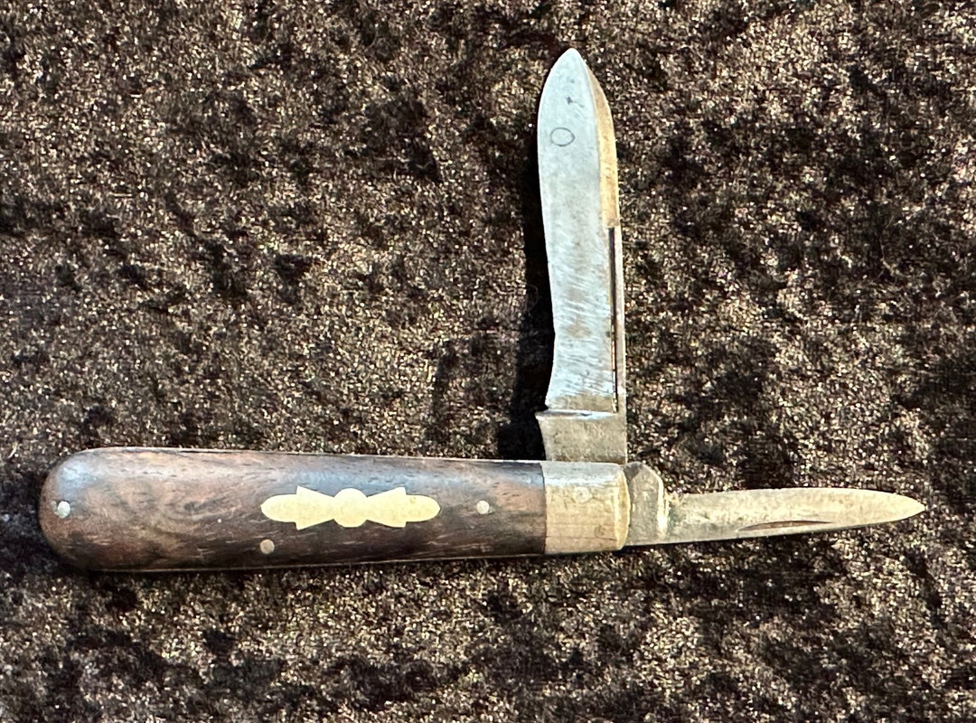 Antique Pocket Knife - Maher & Grosh - Wood Handle Circa 1850 (M326) - Etsy
