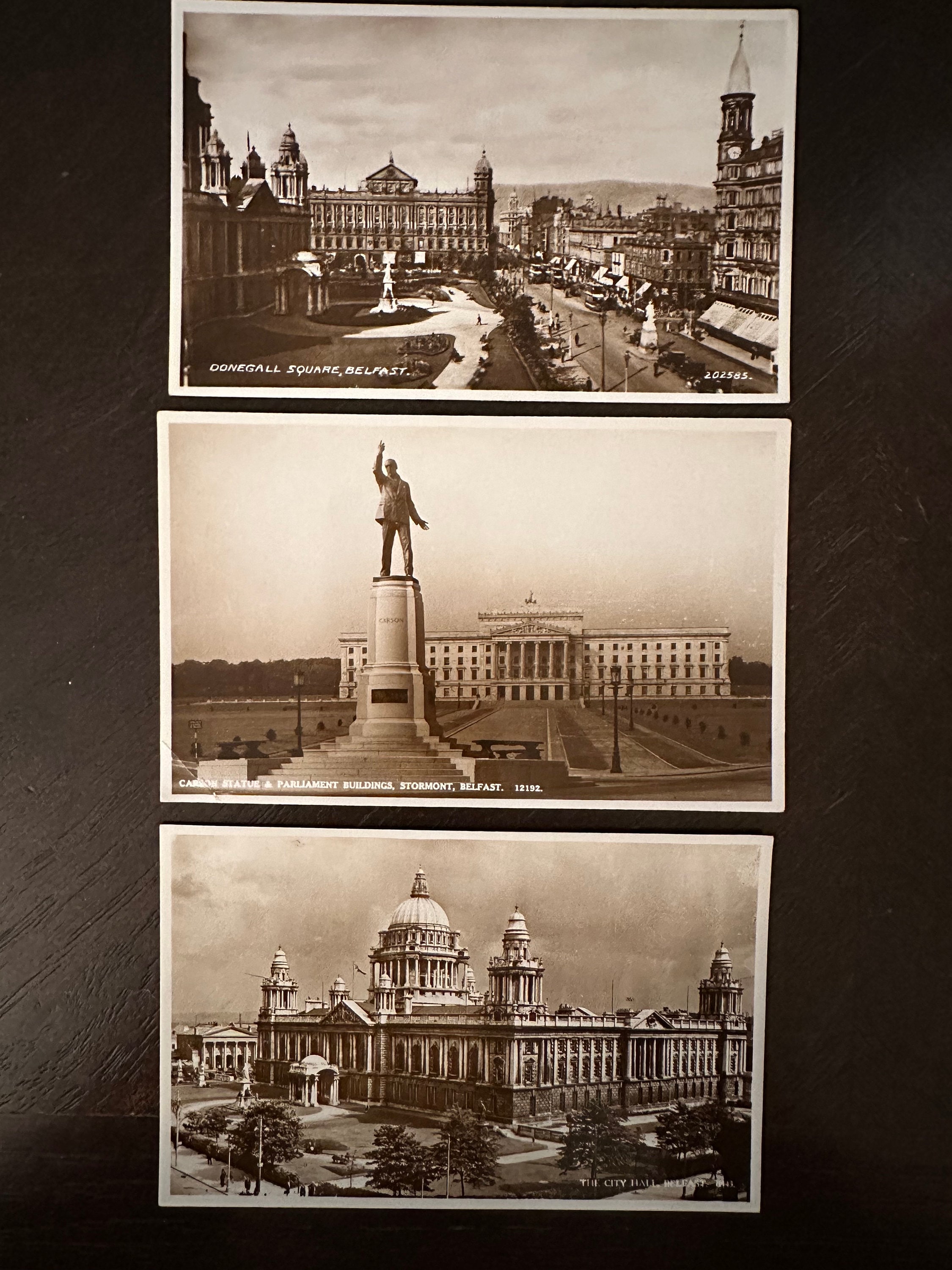 WW2 Belfast Sepia Postcards: City Hall, Hazelwood, Parliament (6 Photo ...