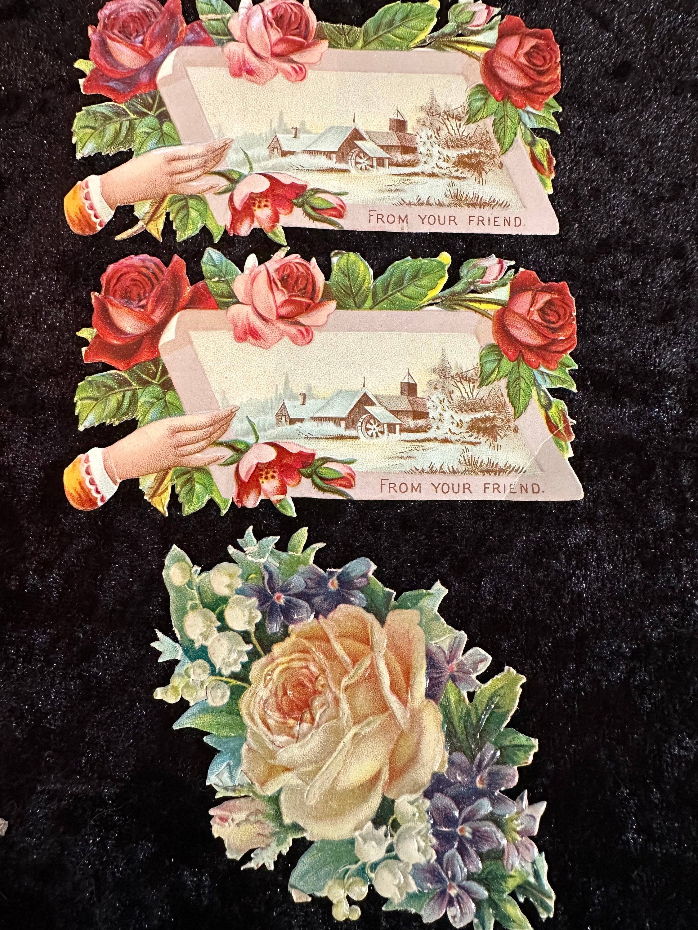 3 Victorian Greeting Cards - Circa 1907 (MS192) - Etsy