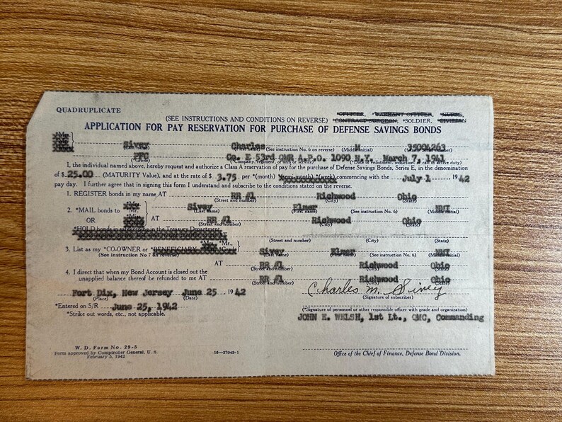 WW2 - GI Official Documents (MS443) - Etsy