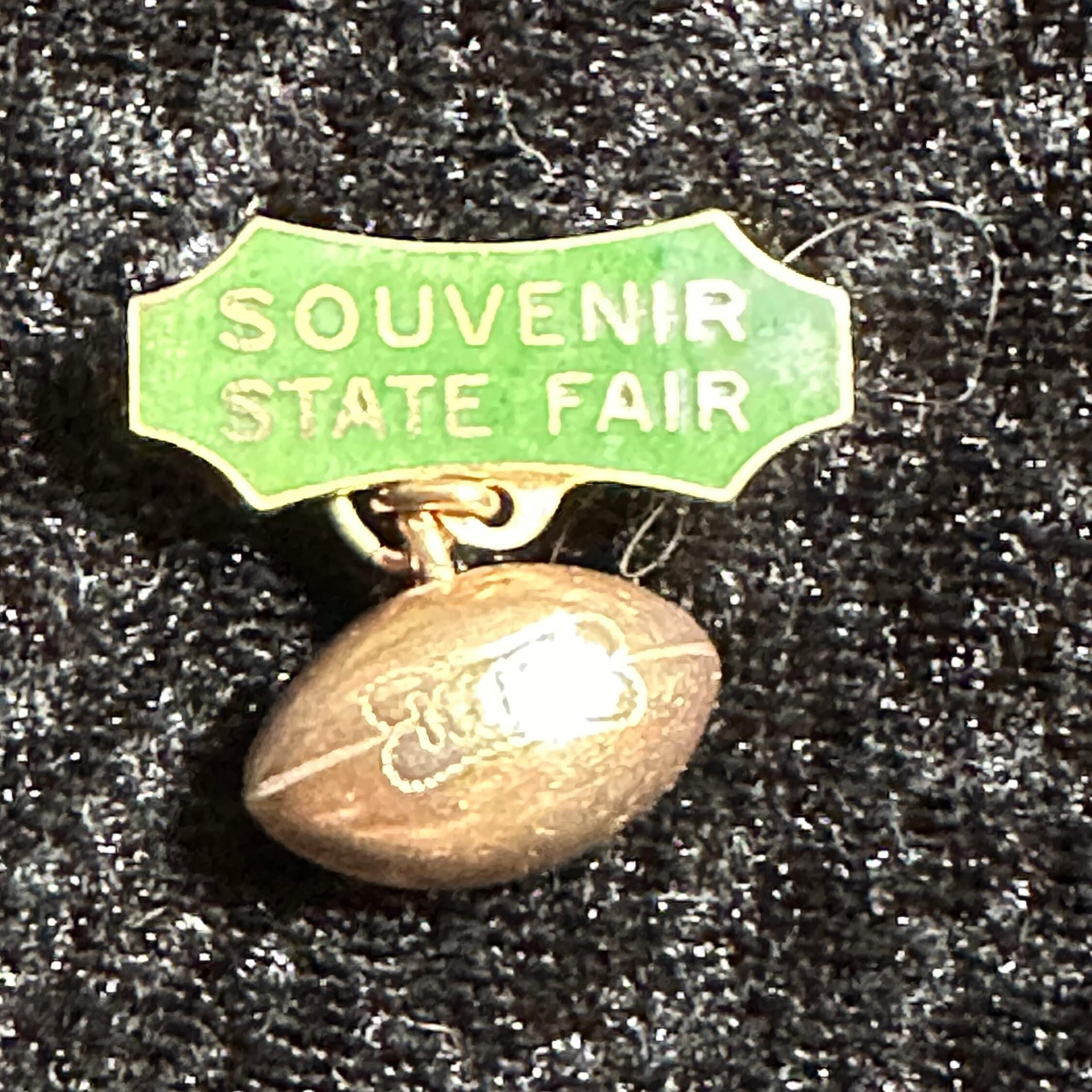 Souvenir State Fair Pin With Football Charm - Engraved (J403) - Etsy