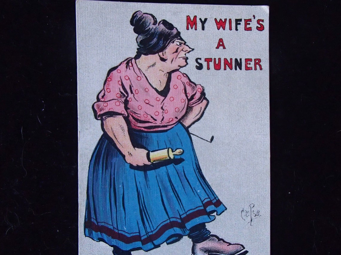 2 Vintage Humorous Postcards Signed 1911 item PC049 - Etsy UK