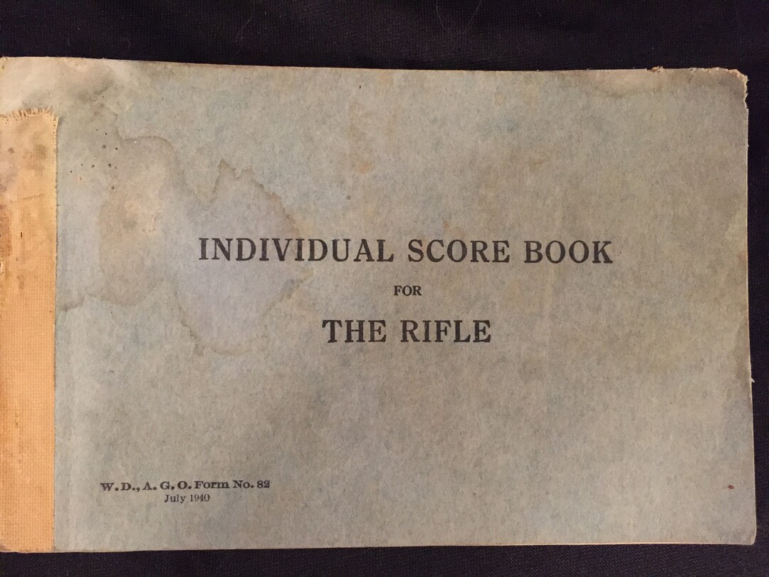 WW2 Shooting Range Practice Score Book - 1940 (MS117) - Etsy