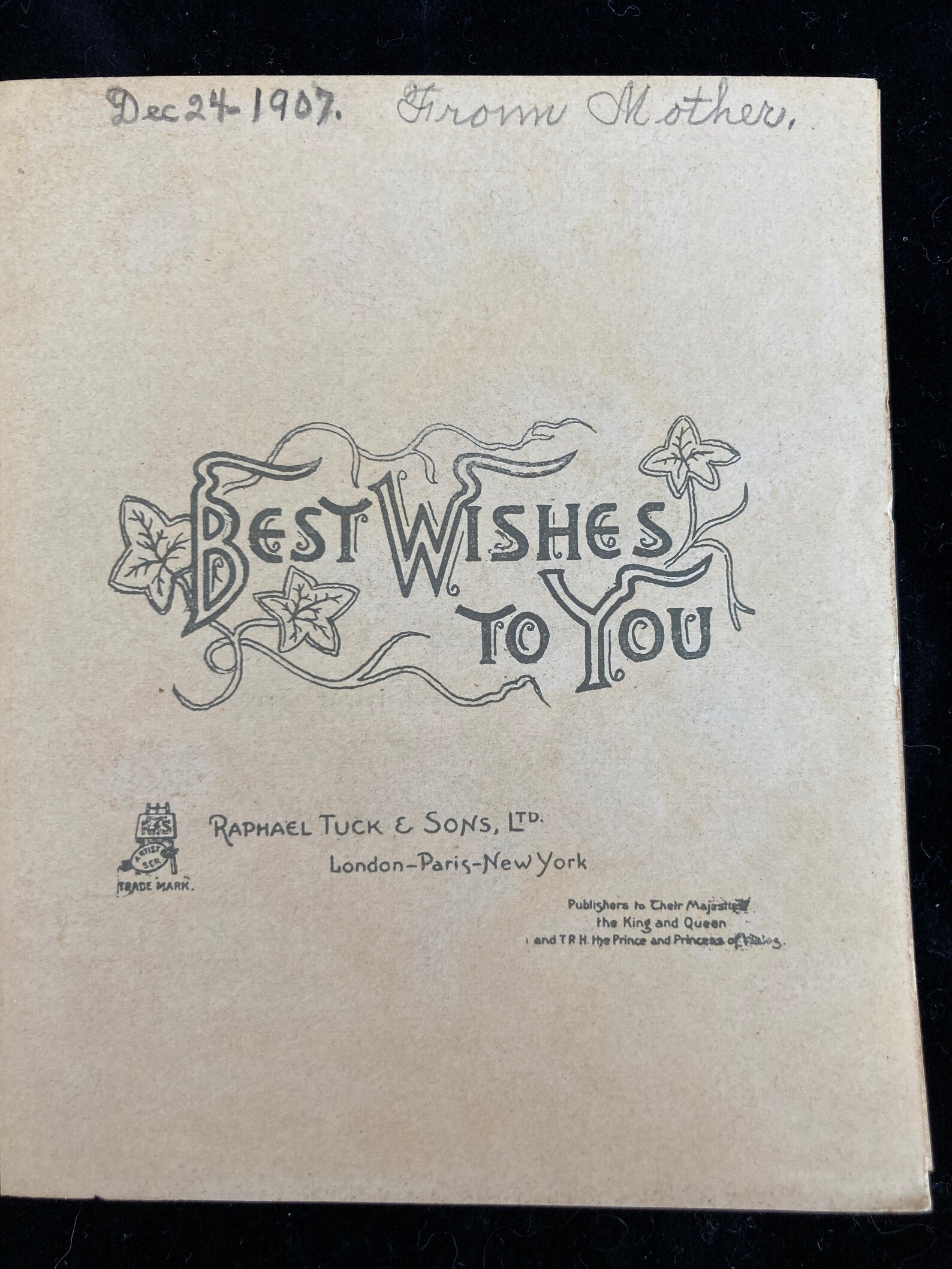 Vintage Raphael Tuck Greeting Booklet Best Wishes 4 Pages M166 - Etsy