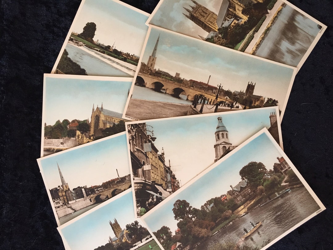 8 Collectible, Unused Postcards - Worchester, England - WW2, Circa 1942 ...