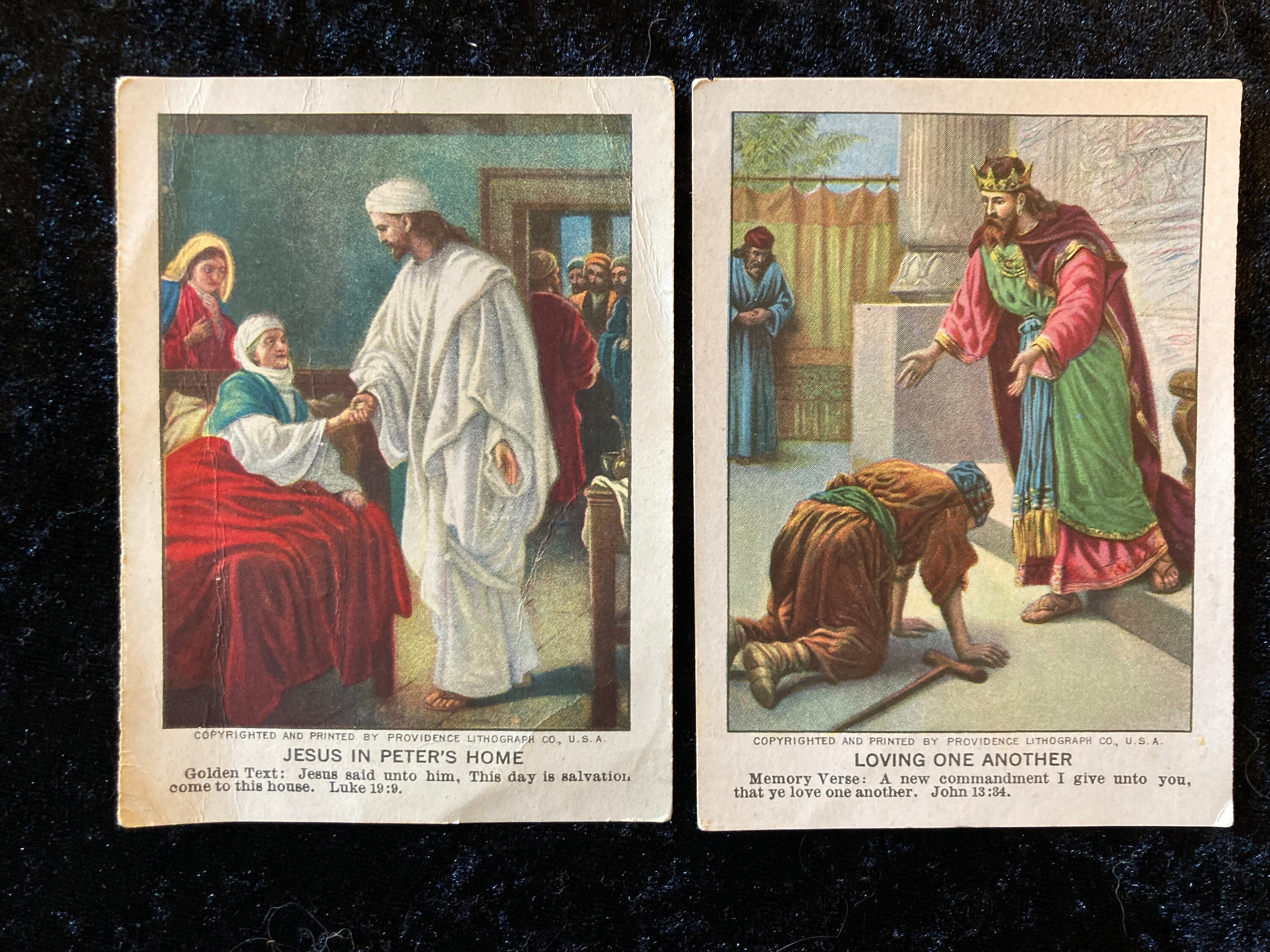 10 Vintage Picture Lesson Cards by Providence Lithograph Co. 1918, 1919 ...